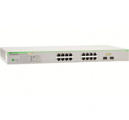 Gigabit Smart Access PoE+ switch 16 ports UK power cord | AT-GS950/16PS-30 | sysllc.ae